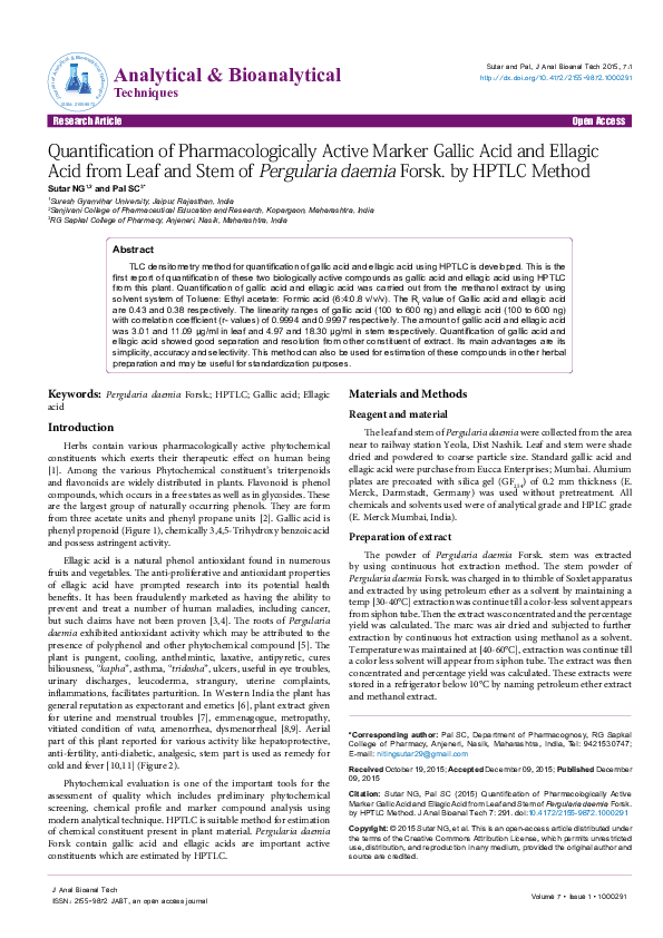 (PDF) Analytical & Bioanalytical Techniques