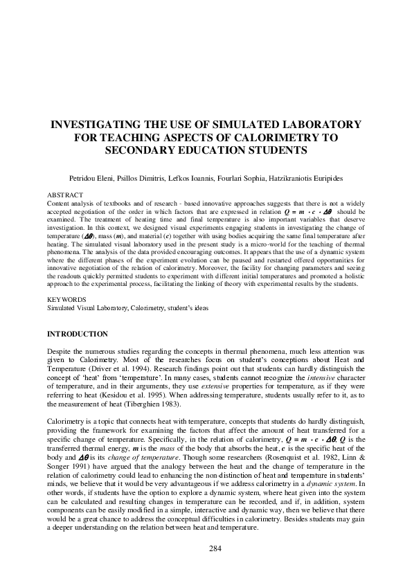 (PDF) Investigating the use of simulated laboratory for teaching ...