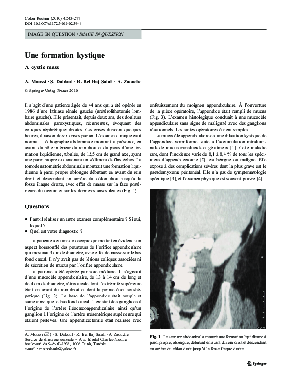 (PDF) Une formation kystique
