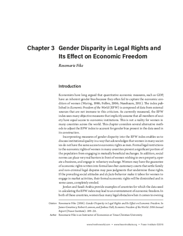 (PDF) Chapter 3 Gender Disparity in Legal Rights and Its Effect on ...
