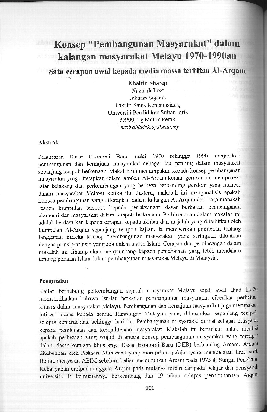 (PDF) Konsep "Pembangunan Masyarakat" Dalam Kalangan Masyarakat Melayu ...