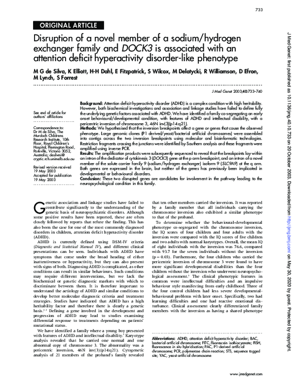 (PDF) Disruption of a novel member of a sodium/hydrogen exchanger ...
