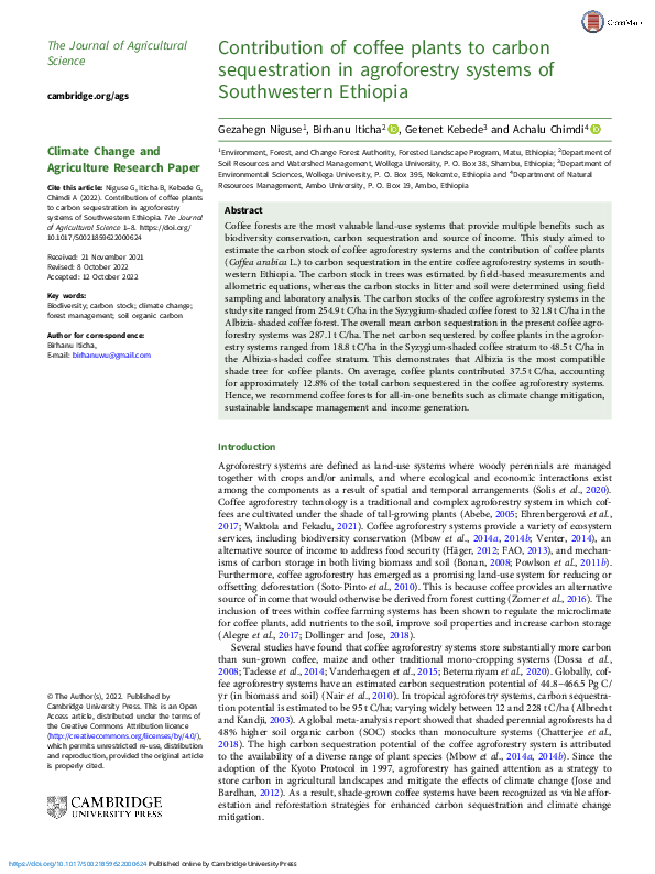 (PDF) Climate Change and Agriculture Research Paper