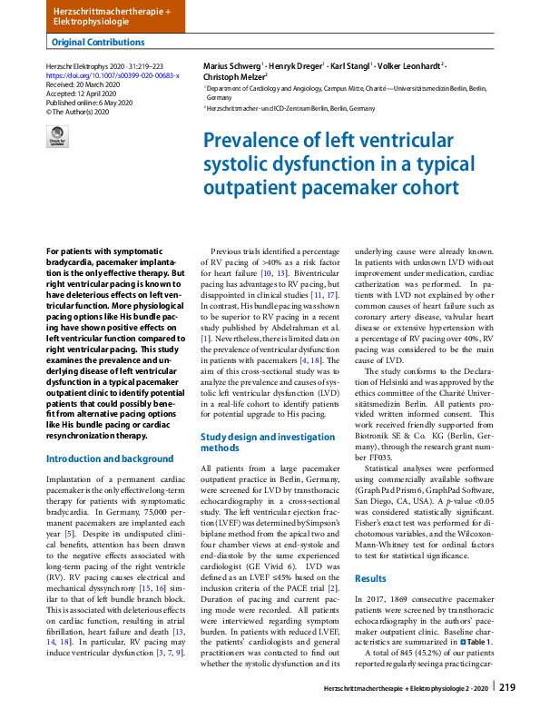(PDF) Prevalence of left ventricular systolic dysfunction in Duchenne ...