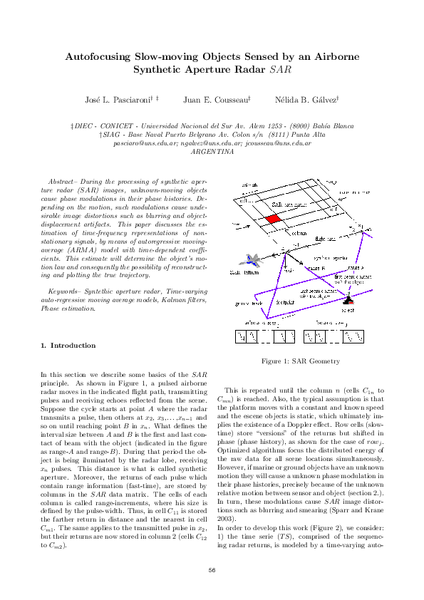 (PDF) Autofocusing Slow-moving Objects Sensed by an Airborne Synthetic ...