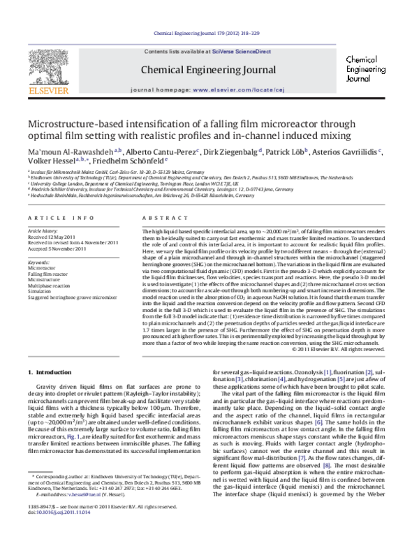 (PDF) Microstructure-based intensification of a falling film ...