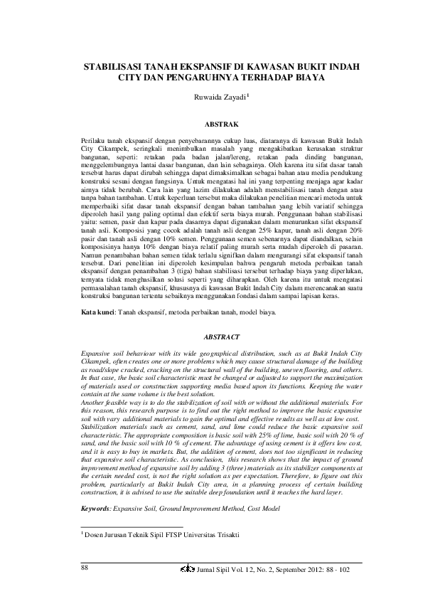 (PDF) Stabilisasi Tanah Ekspansif DI Kawasan Bukit Indah City Dan ...
