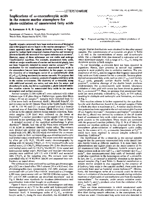 (PDF) Implications of ω-oxocarboxylic acids in the remote marine ...