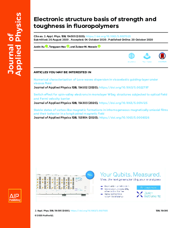 (PDF) Electronic structure basis of strength and toughness in ...