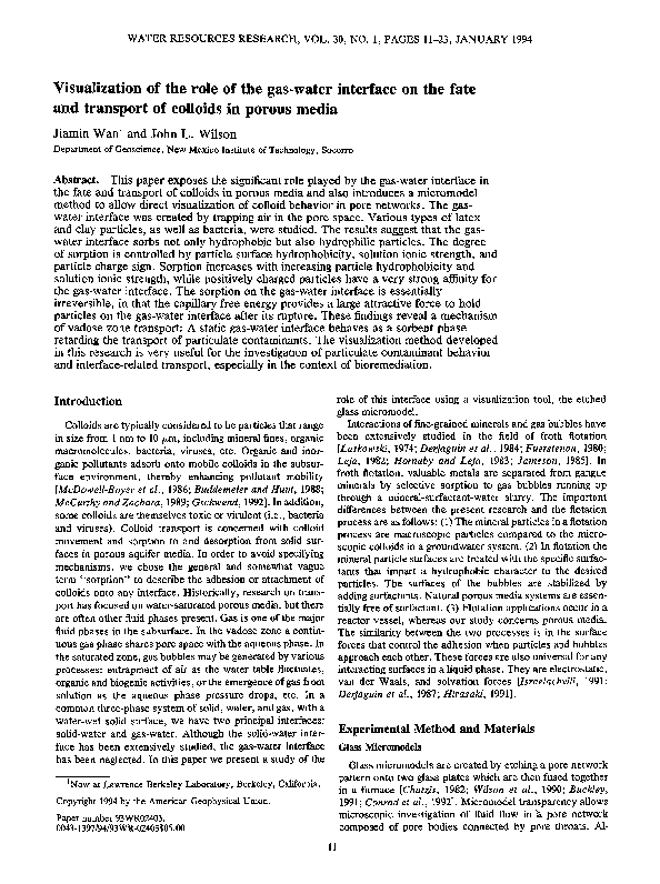 (PDF) Visualization of the role of the gas-water interface on the fate ...
