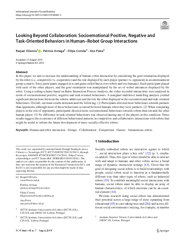 (PDF) Looking Beyond Collaboration: Socioemotional Positive, Negative and Task-Oriented ...