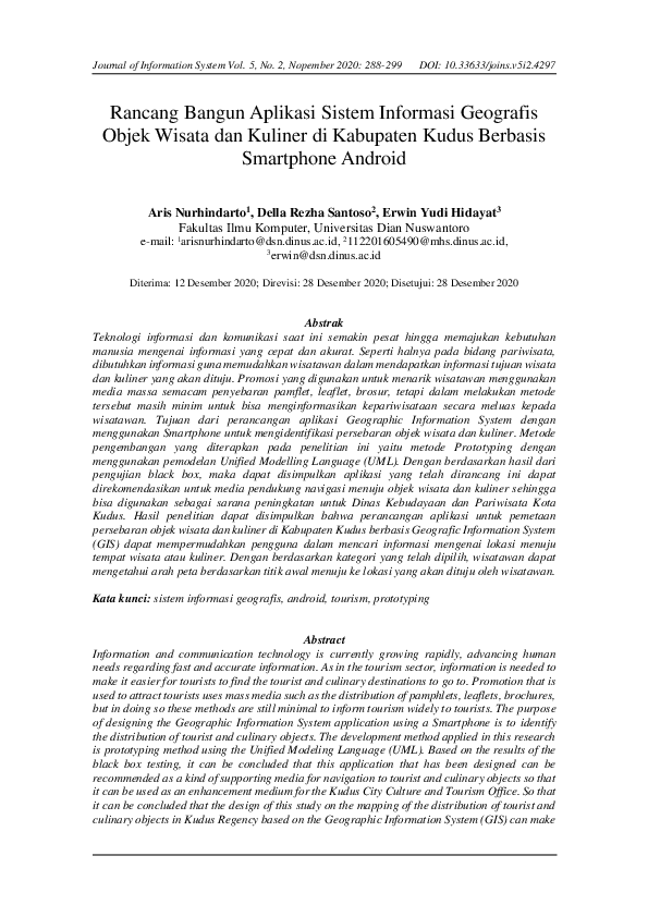(PDF) Rancang Bangun Aplikasi Sistem Informasi Geografis Objek Wisata ...