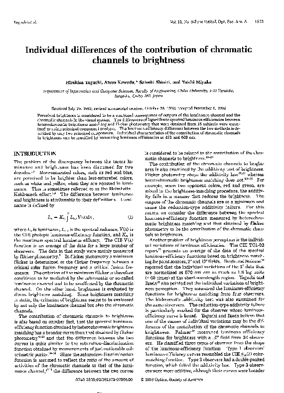 (PDF) Individual differences of the contribution of chromatic channels ...