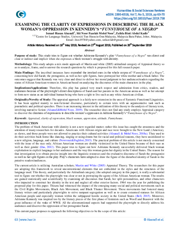(PDF) Examining the Clarity of Expressions in Describing the Black ...