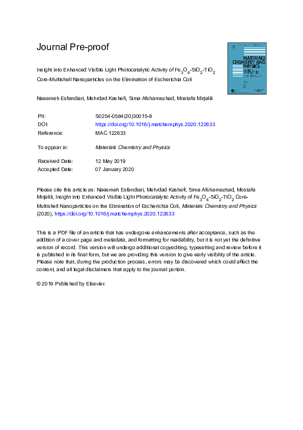 (PDF) Insight into enhanced visible light photocatalytic activity of Fe3O4–SiO2–TiO2 core ...
