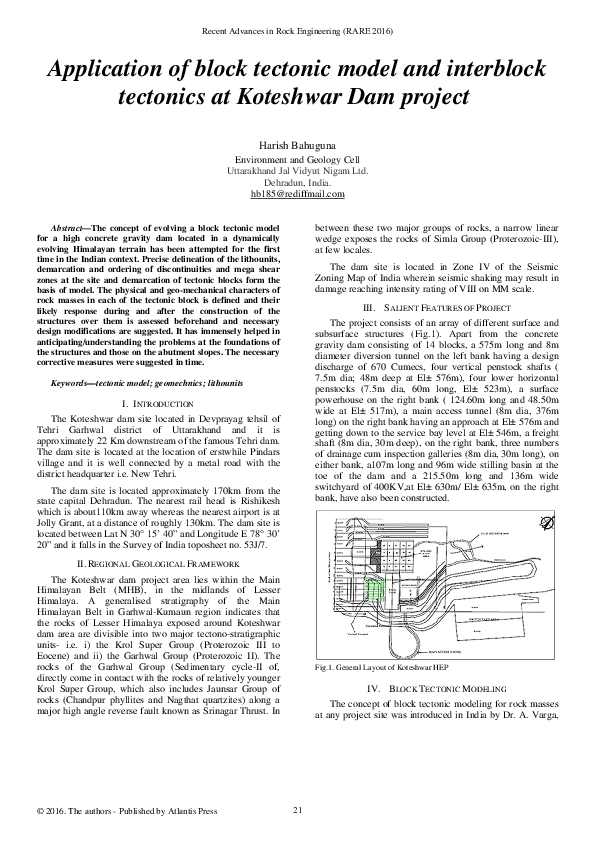 (PDF) Application of block tectonic model and interblock tectonics at ...