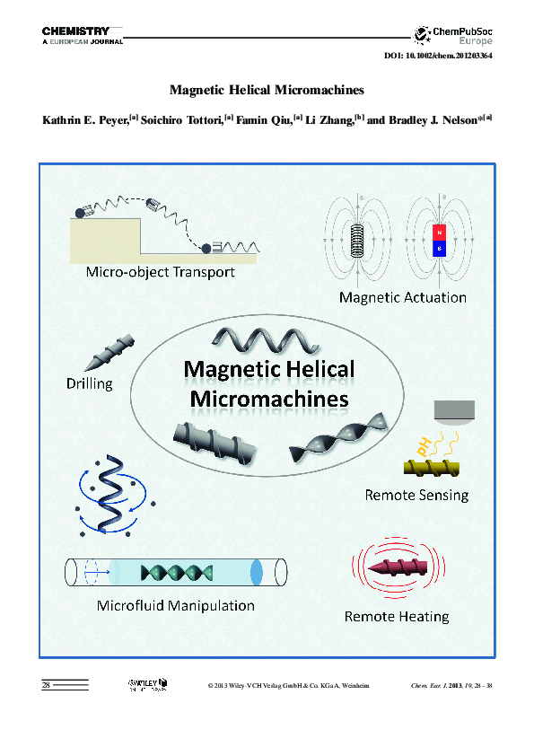 (PDF) Magnetic Helical Micromachines | Famin Qiu - Academia.edu