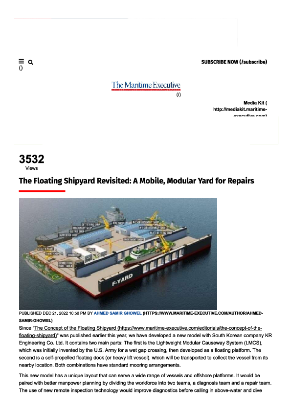 (PDF) The Floating Shipyard Revisited