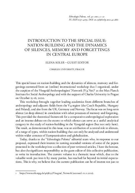(PDF) Introduction to the Special Issue
