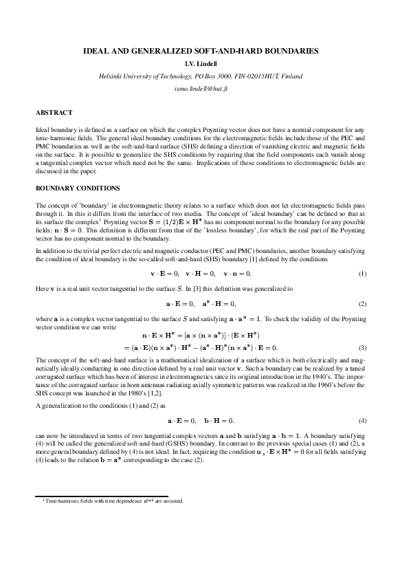 (PDF) Ideal and Generalized Soft-And-Hard Boundaries