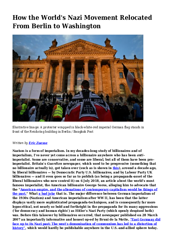 (PDF) Eric Zuesse, How the World's Nazi Movement Relocated From Berlin ...