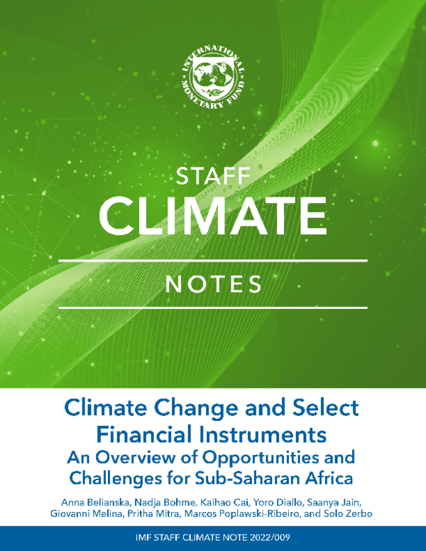 (PDF) Climate Change and Select Financial Instruments:An Overview of ...