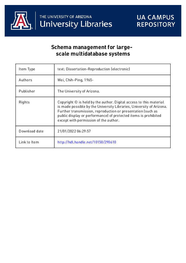 (PDF) Schema management for large-scale multidatabase systems