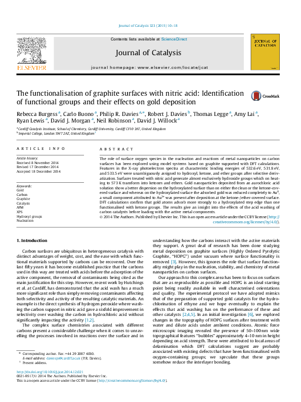 (PDF) The functionalisation of graphite surfaces with nitric acid ...