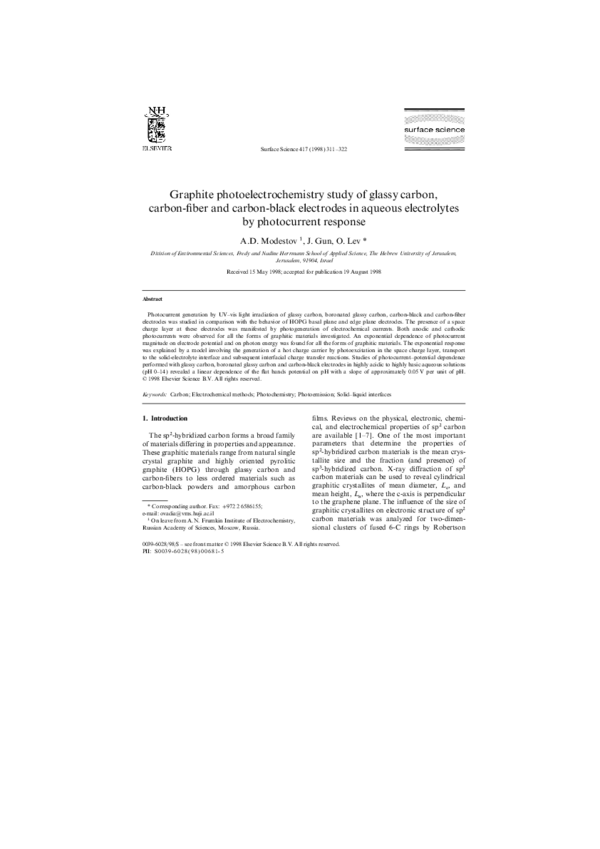 (PDF) Graphite photoelectrochemistry study of glassy carbon, carbon ...