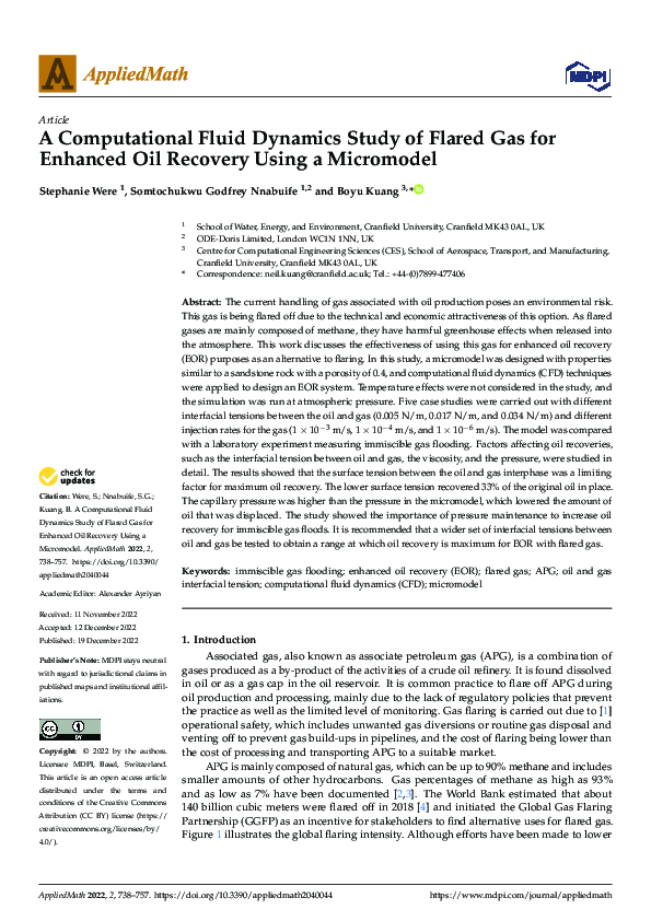 (PDF) A Computational Fluid Dynamics Study of Flared Gas for Enhanced ...