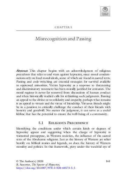 (PDF) Misrecognition and Passing
