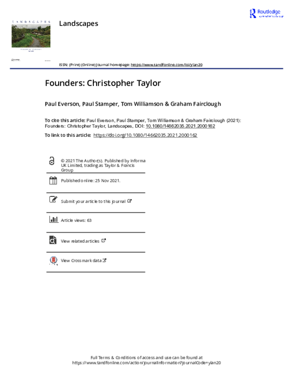 (PDF) Founders: Christopher Taylor