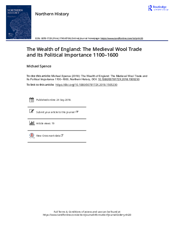 (PDF) The Wealth of England: The Medieval Wool Trade and Its Political ...