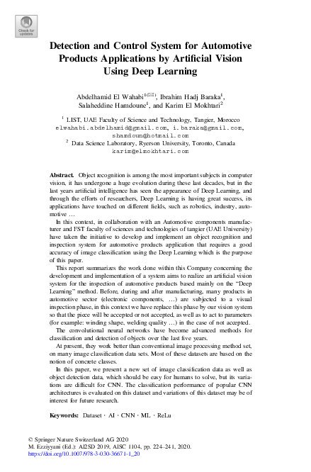 (PDF) Detection and Control System for Automotive Products Applications ...