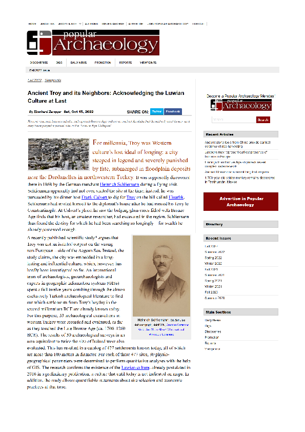 (PDF) Ancient Troy and its Neighbors: Acknowledging the Luwian Culture ...