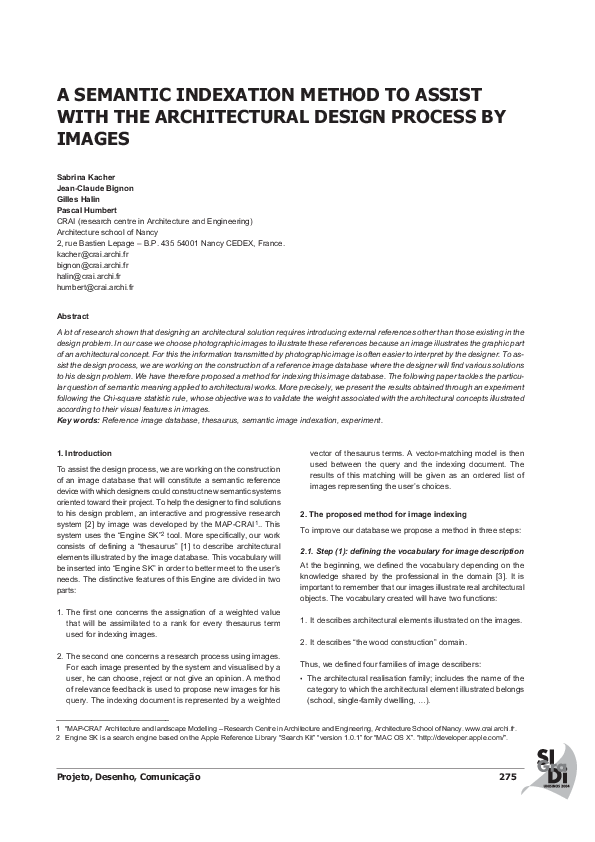 (PDF) A Semantic Indexation Method to Assist with the Architectural ...