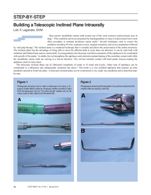 (PDF) Step-by-Step—Building a Telescopic Inclined Plane Intraorally