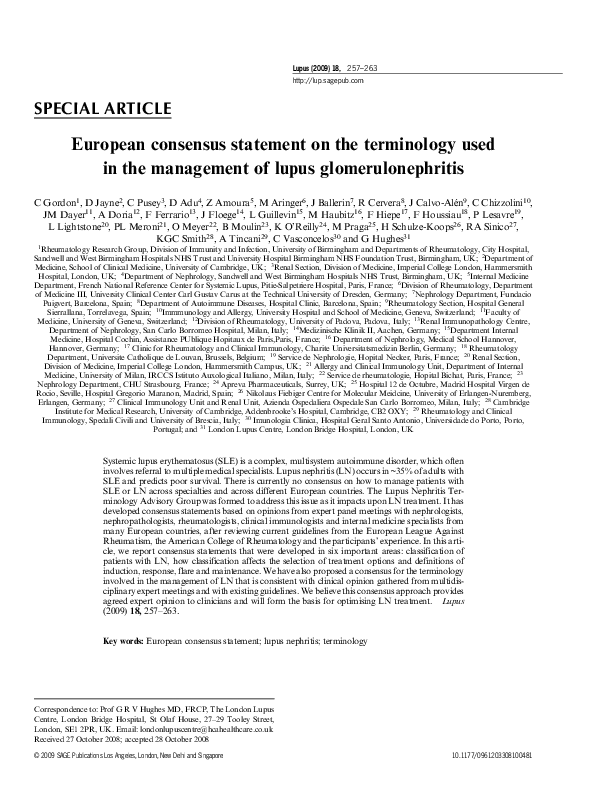 (PDF) European consensus statement on the terminology used in the ...