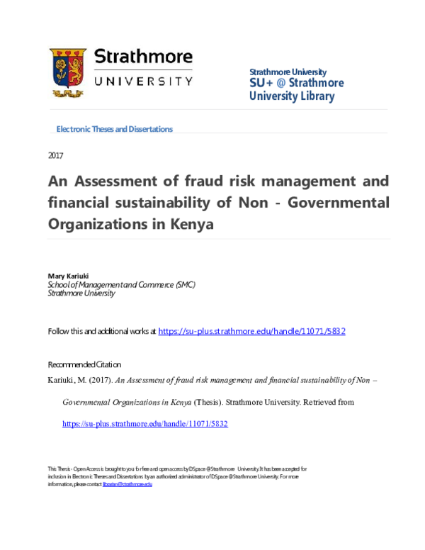 (PDF) An Assessment of fraud risk management and financial ...