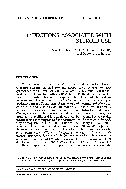 (PDF) Infections Associated with Steroid Use