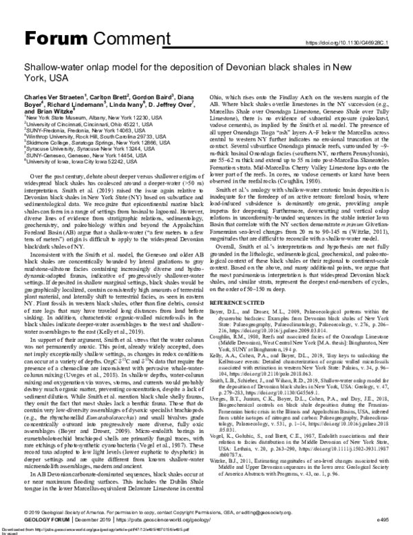 (PDF) Shallow-water onlap model for the deposition of Devonian black ...