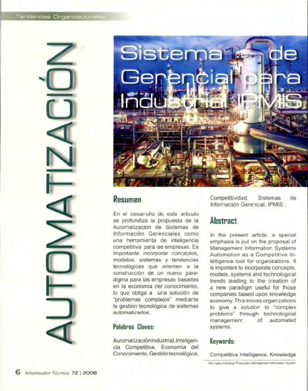 (PDF) Automatización: Sistemas de información gerencial para la ...