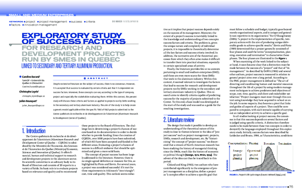 (PDF) Exploratory study of success factors for research and development ...