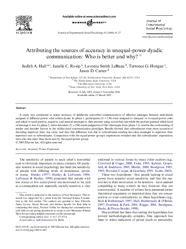 (PDF) Attributing the sources of accuracy in unequal-power dyadic ...