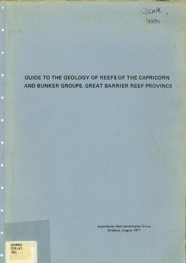 (PDF) Guide to the geology of reefs of the Capricorn and Bunker Groups ...