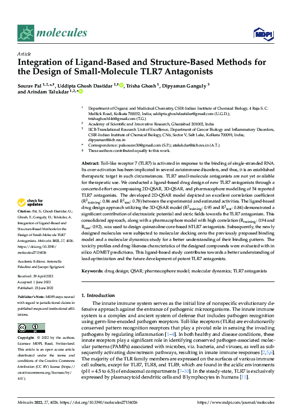 (PDF) Integration of Ligand-Based and Structure-Based Methods for the ...