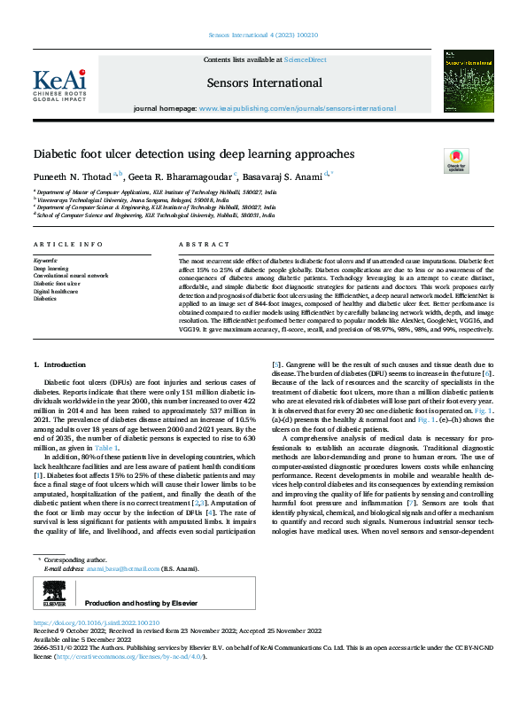 Diabetic Foot Ulcer Detection Using Deep Learning Approaches