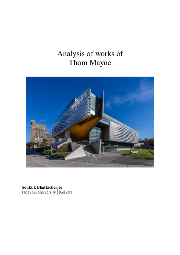 (PDF) Analysis of works of Thom Mayne