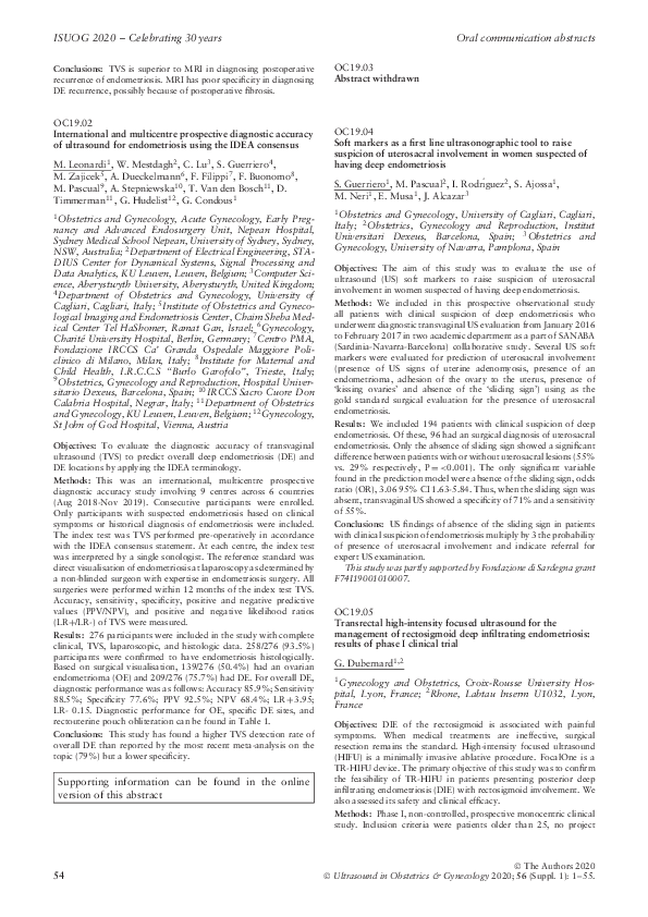 (PDF) OC19.02: International and multicentre prospective diagnostic ...