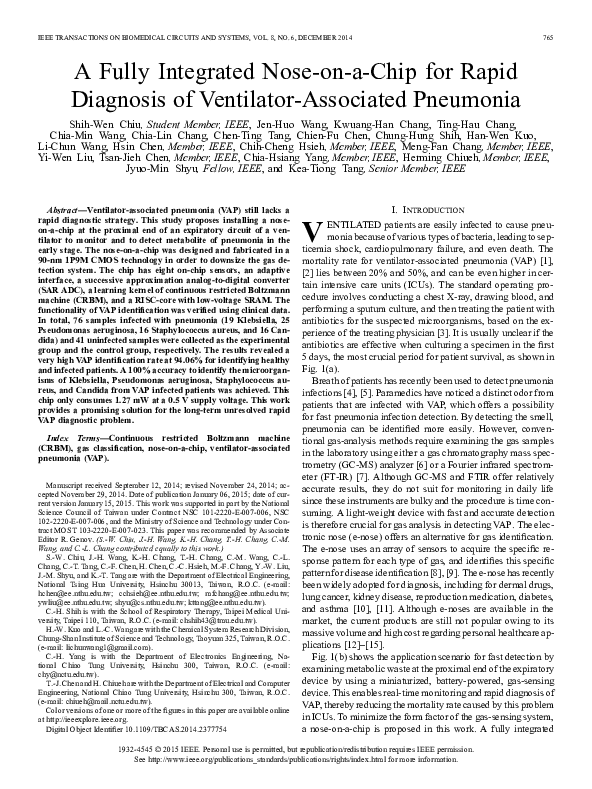 (PDF) A Fully Integrated Nose-on-a-Chip for Rapid Diagnosis of ...